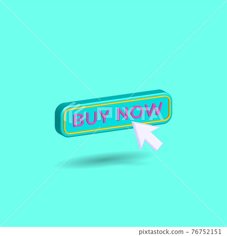 Modern minimal style buy now button with mouse... - Stock Illustration ...