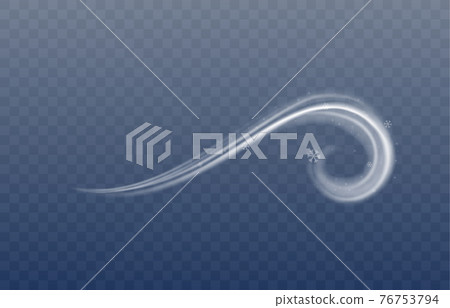 White wave of snow wind, cold weather symbol,... - Stock Illustration ...