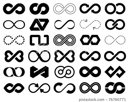 Infinity icon set - Stock Illustration [76760771] - PIXTA