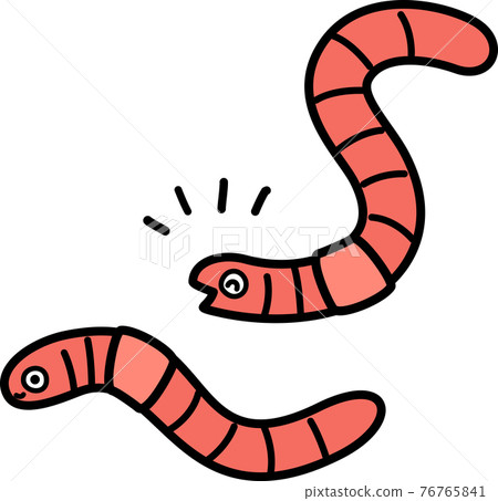 Cute earthworm character - Stock Illustration [76765841] - PIXTA