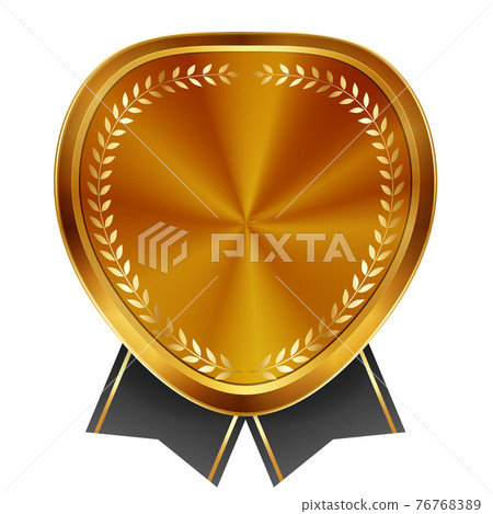 Emblem gold icon - Stock Illustration [76768389] - PIXTA