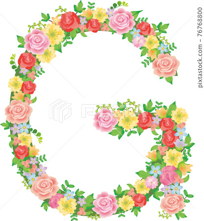 G alphabet flower letter - Stock Illustration [76768800] - PIXTA