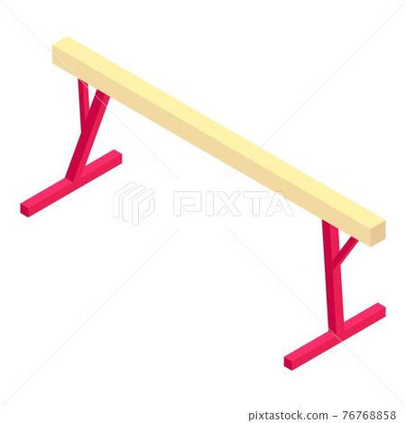 Gymnastics balance beam icon, isometric style - Stock Illustration ...