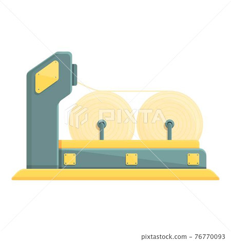 Paper production factory icon, cartoon style - Stock Illustration ...