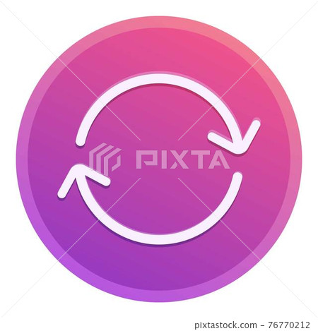 Repost arrow circle icon, cartoon style - Stock Illustration [76770212 ...