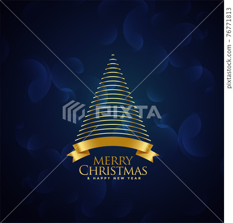 creative christmas golden tree design background - Stock Illustration ...