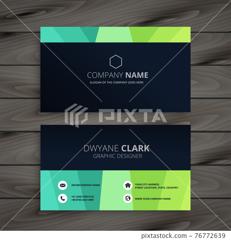 stylish dark business card design - Stock Illustration [76772639] - PIXTA