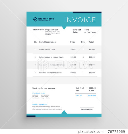 modern invoice template for your business - Stock Illustration ...