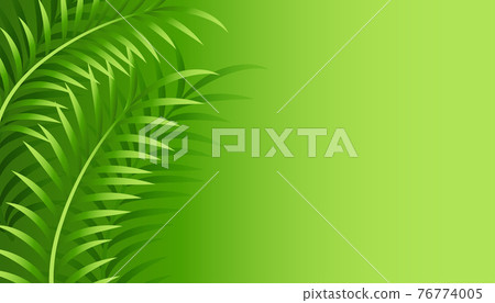 green leaves background with text space - Stock Illustration [76774005 ...