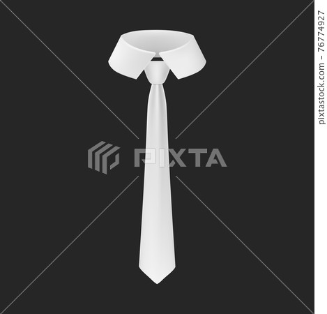 White festive tie. Elegant business accessory... - Stock Illustration ...