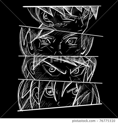 Japanese anime vector - Stock Illustration [76775310] - PIXTA