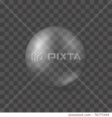 Transparent round ball isolated. Bright sphere... - Stock Illustration ...