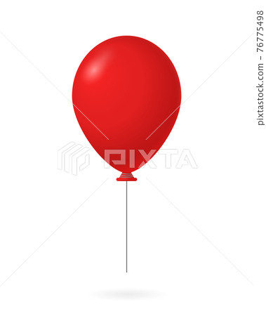 Red balloon with string. Holiday fun filled... - Stock Illustration ...