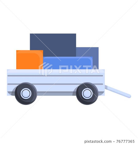 Baggage trolley icon, cartoon style - Stock Illustration [76777365] - PIXTA