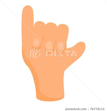 Call me hand gesture icon, cartoon style - Stock Illustration [76778214 ...