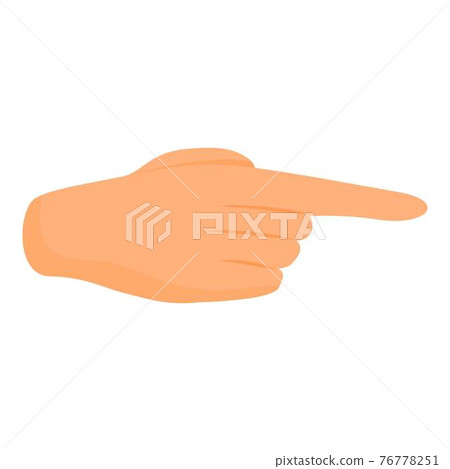One finger hand gesture icon, cartoon style - Stock Illustration ...