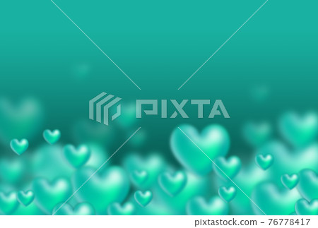 Image of a turquoise 3D heart springing up like... - Stock Illustration ...