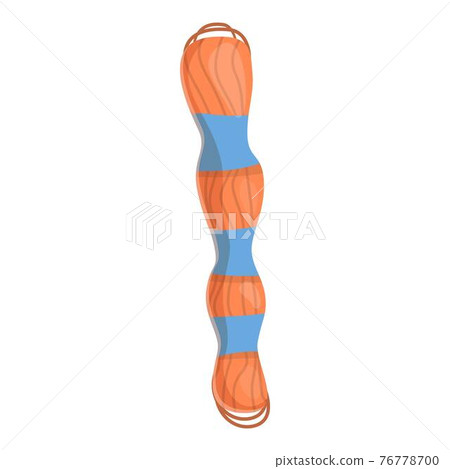 Knitting red thread icon, cartoon style - Stock Illustration [76778700 ...