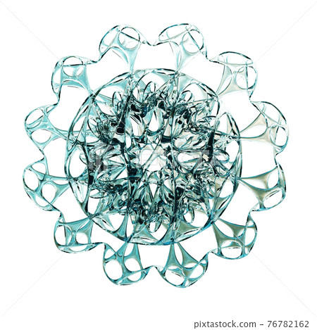 Abstract Glass Decoration Ornament On White... - Stock Illustration ...