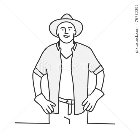 Confident Person Clipart Black And White