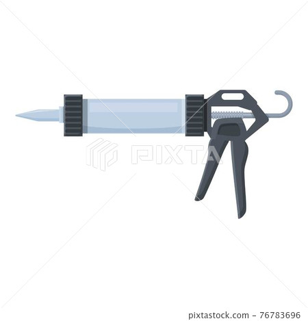 Steel silicone caulk gun icon, cartoon style - Stock Illustration ...