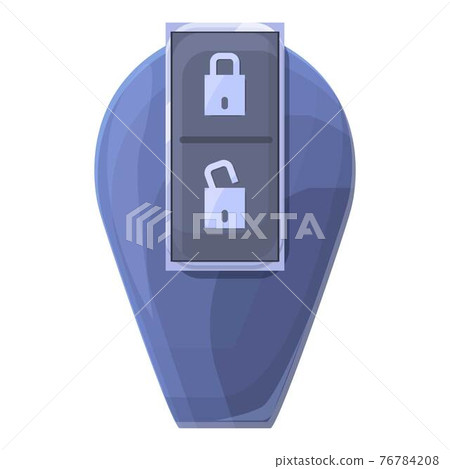 Business smart car key icon, cartoon style - Stock Illustration ...