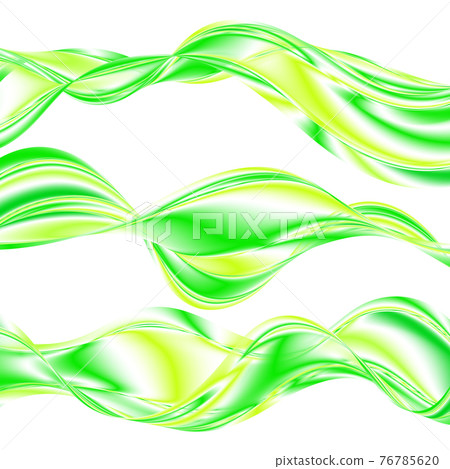 Set vector wave of abstract green wave design... - Stock Illustration ...