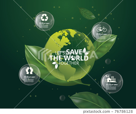 Ecology and environment conservation creative... - Stock Illustration ...