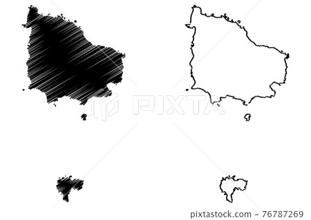 Norfolk Island map vector - Stock Illustration [76787269] - PIXTA