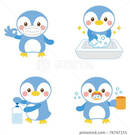 Penguins infection control illustration - Stock Illustration [76797155 ...