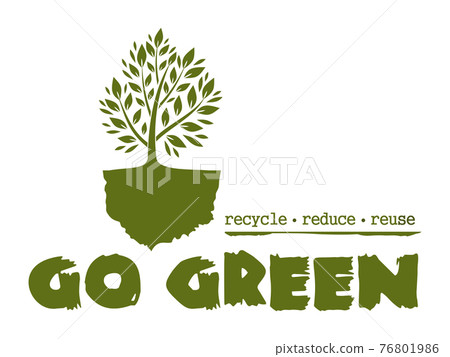 Go Green. Tree logo concept design. Vector... - Stock Illustration ...