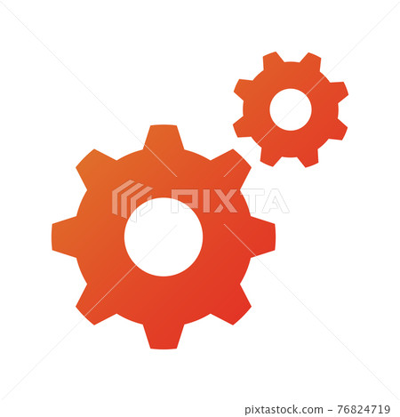 Icon illustration of gear, production,... - Stock Illustration ...