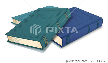 Three overlapping hardcover books - Stock Illustration [76833337] - PIXTA