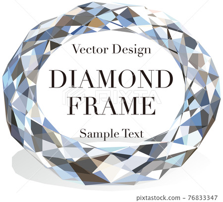 Diamond frame oval 1 vector illustration - Stock Illustration [76833347 ...