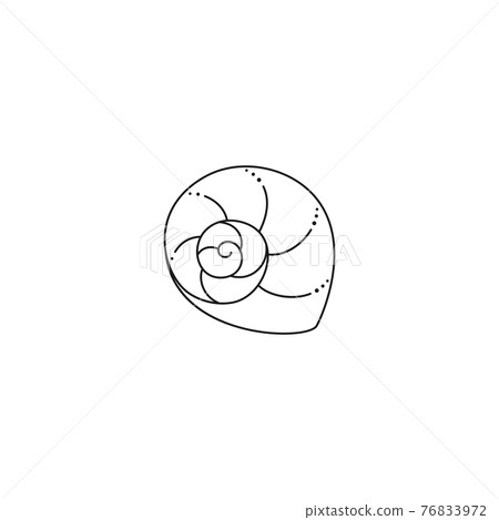 Seashell Icon in a Trendy Minimal Linear Style.... - Stock Illustration ...