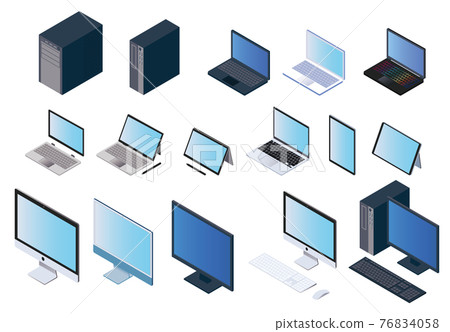 PC tablet set illustration - Stock Illustration [76834058] - PIXTA