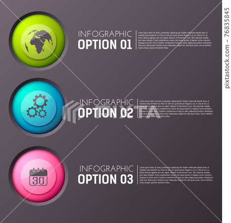Infographic Option Buttons Background - Stock Illustration [76835845 ...