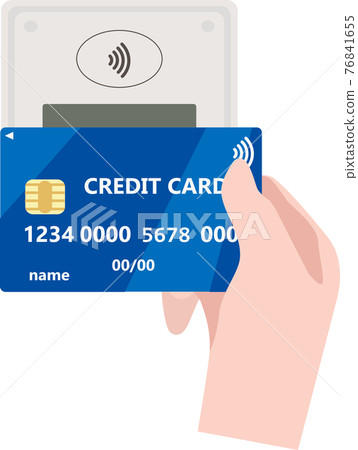 Illustration material: Credit card touch... - Stock Illustration ...