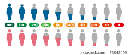 Illustration material of humanoid graph - Stock Illustration [76842499 ...