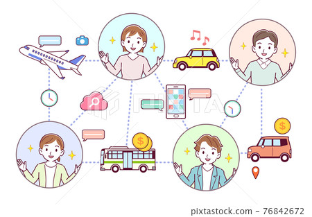 Travel diagram - Stock Illustration [76842672] - PIXTA