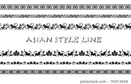 Asian style line (black) - Stock Illustration [76853699] - PIXTA