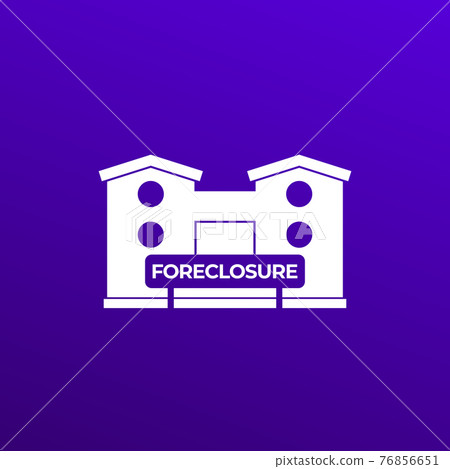 foreclosure icon with house and sign, vector - Stock Illustration ...