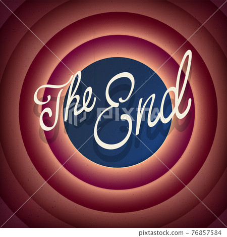 Old Movie ending screen background, the end...-插圖素材 [76857584] - PIXTA圖庫