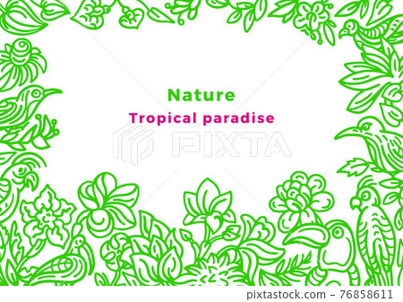 Vector template of wild tropical bird, nature.... - Stock Illustration ...