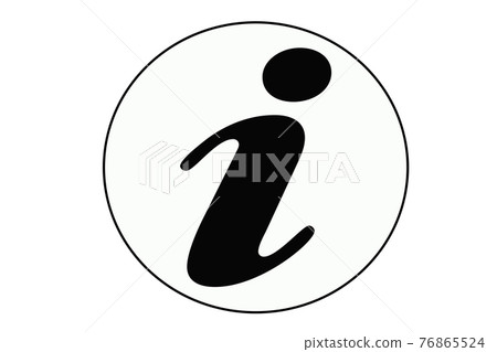 Information icon-black and white color - Stock Illustration [76865524 ...