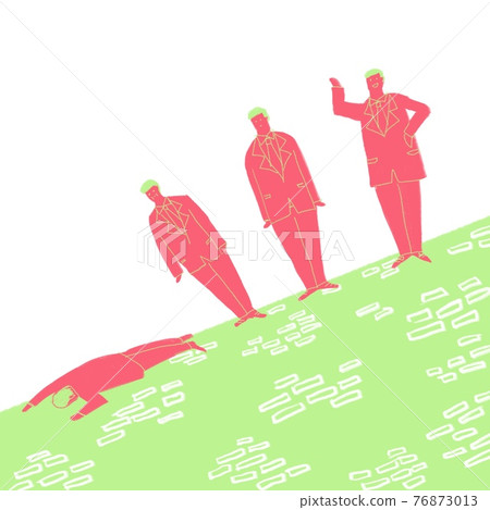 Male office worker who collapses due to... - Stock Illustration ...