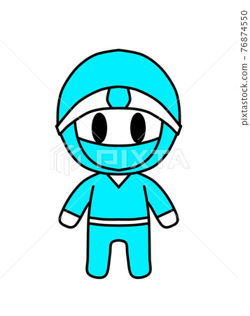 Ninja Light Blue Maru - Stock Illustration [76874550] - PIXTA