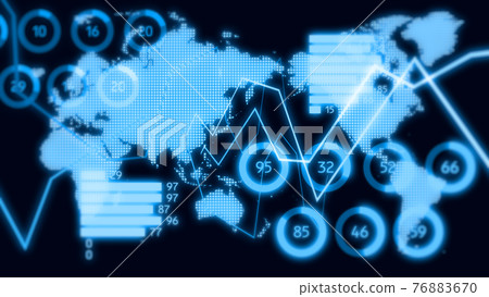 Black and blue digital graph image CG background - Stock Illustration ...