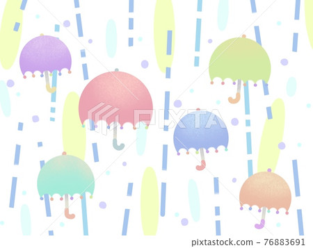 Raindrop pop background and colorful umbrella - Stock Illustration ...