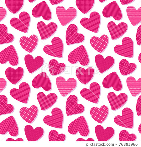 Cute Hearts with the texture of cells, polka... - Stock Illustration ...